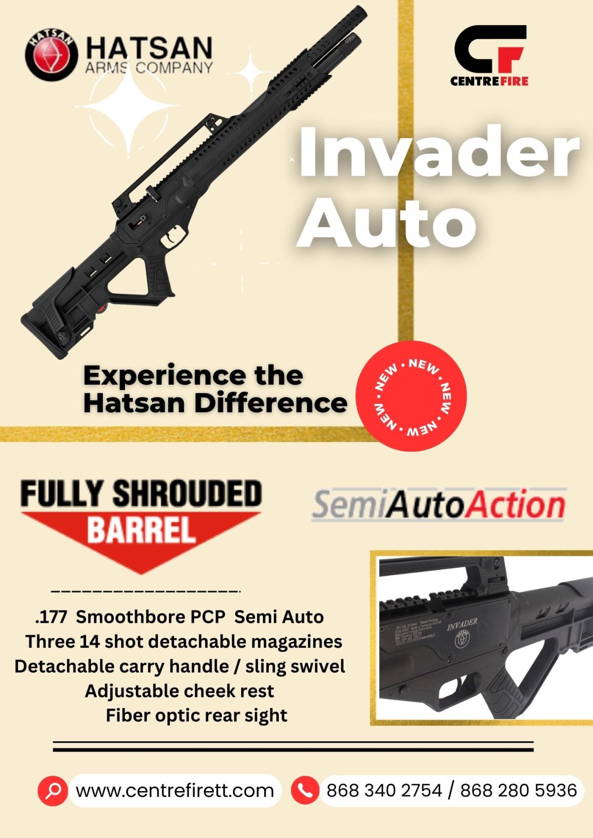 Invader Auto – Semi Auto PCP – CentreFire Advanced Security Solutions